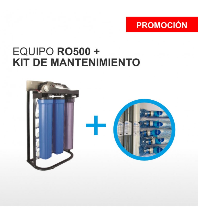 Kit Planta Osmosis Inversa Pallas RO500 + Juego de Filtros Recambio